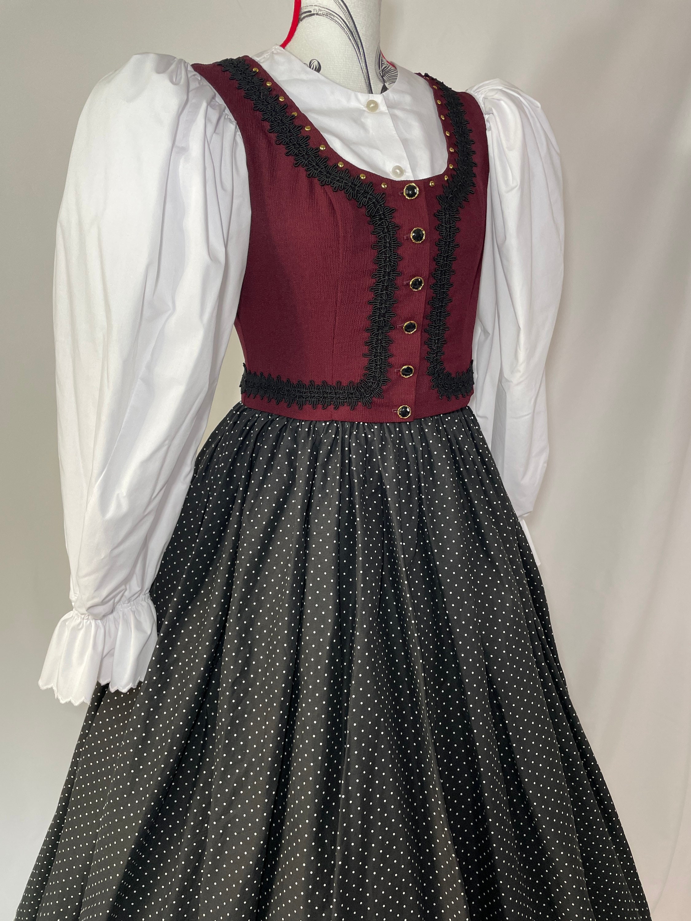 German Folklore Style Costume Dress Includes Dirndl Blouse - Etsy