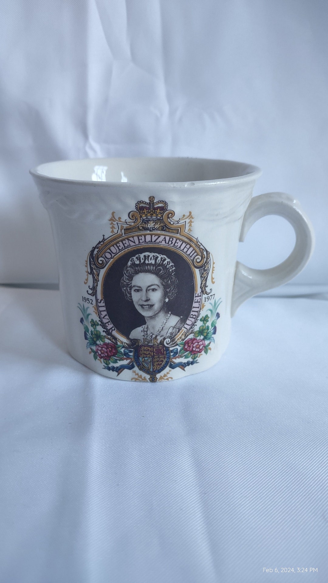 Queen Elizabeth Ll Silver Jubilee Tea Cup, Queen Elizabeth Mug, Queen ...