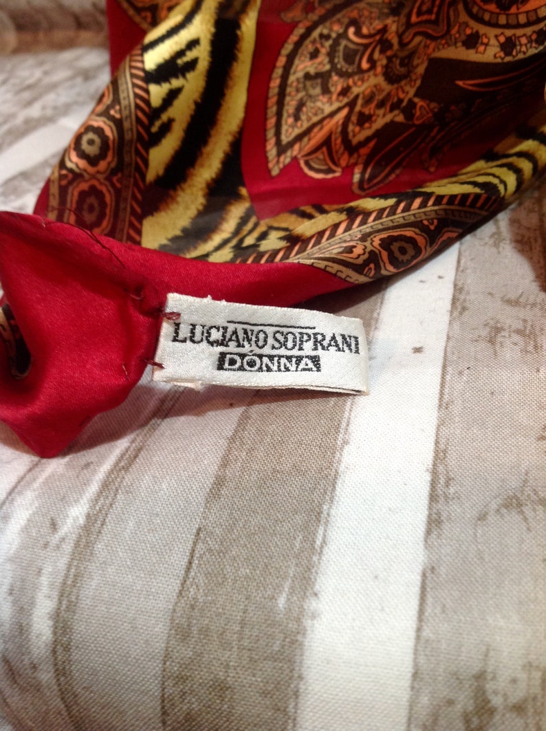 Luciano Soprani Vintage Silk Scarf - Etsy
