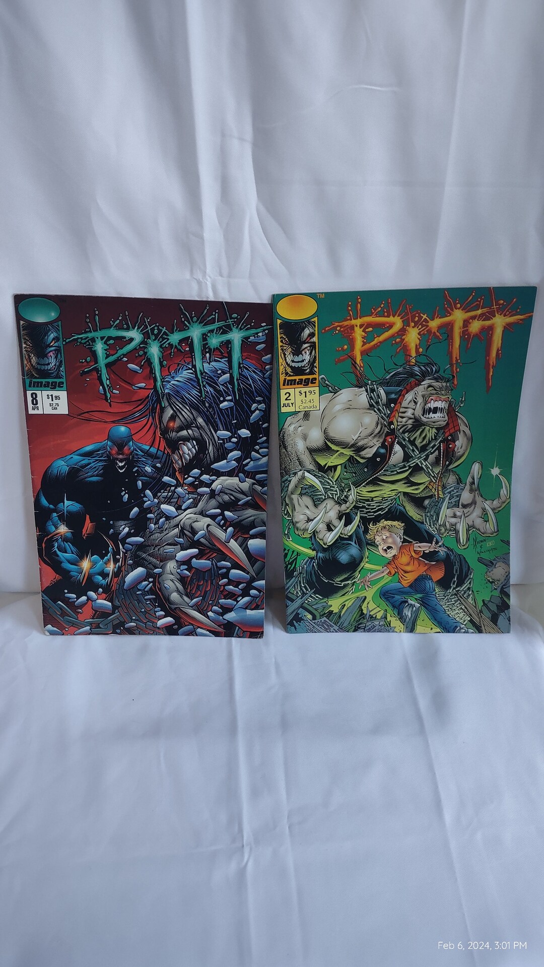 Pitt Number 1 and 8, Set of Two Pitt Comics Near Mint Kept in Sleeve ...