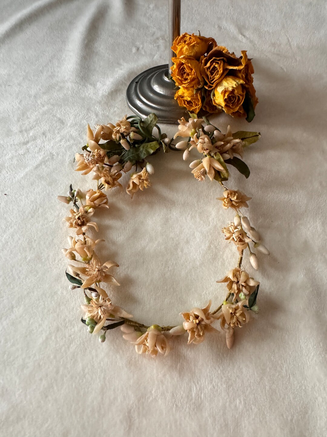 Antique 1900s Bridal Edwardian Wedding Crown Wax Flowers Tiara. the ...