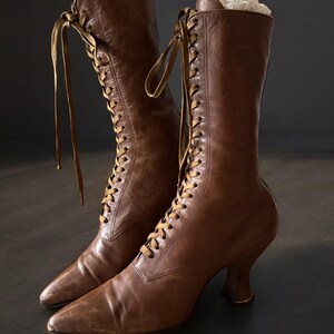 Magnificent Pair Antique Victorian - Edwardian Period Brown Leather ...
