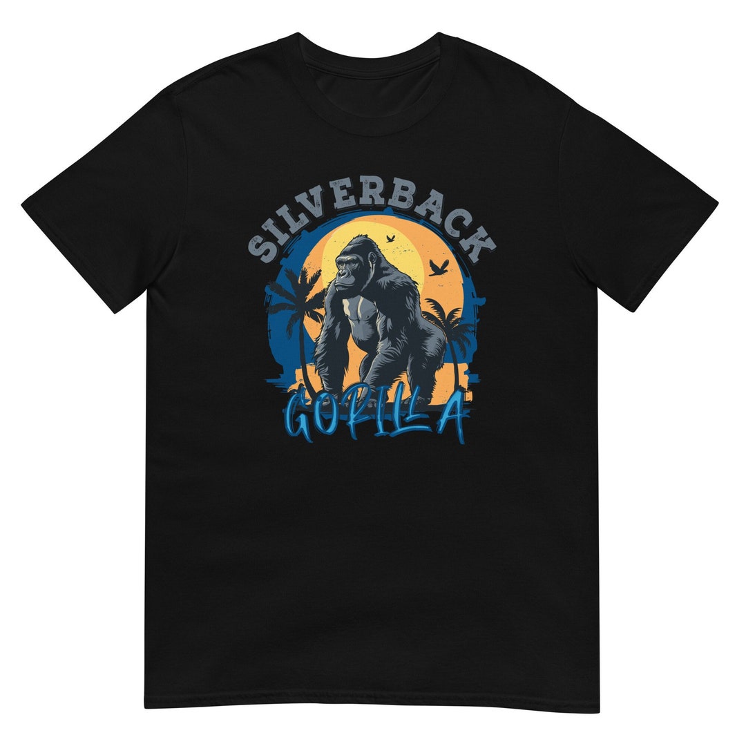 Gorilla T-shirt Men's Silverback Roaring Angry Face Tee for Wildlife ...