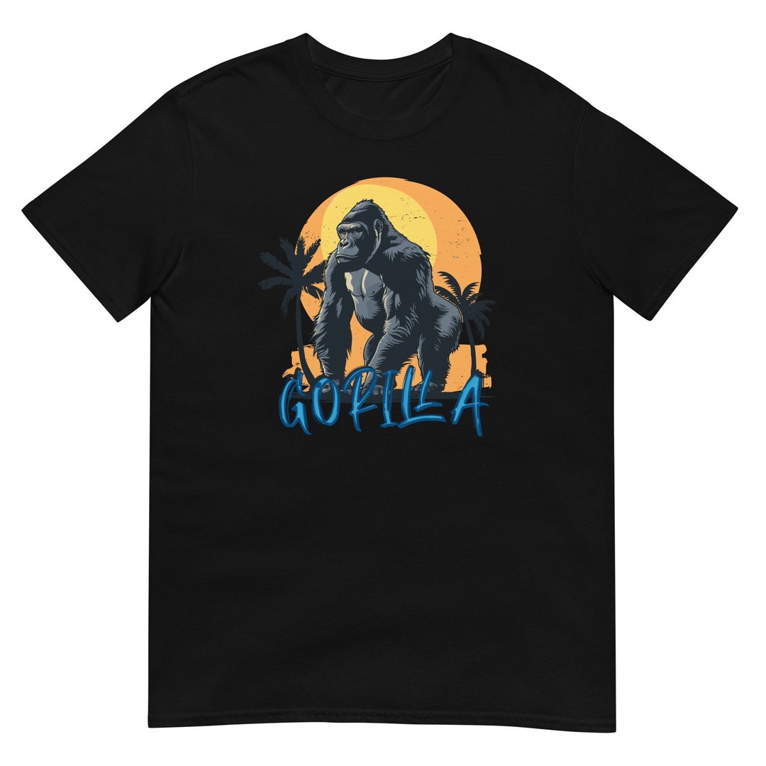 Gorilla T-shirt Men's Silverback Roaring Angry Face Tee for Wildlife ...