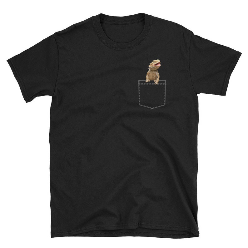 Bearded Dragon Shirt Pocket Lizard Shirt Adult Pet Reptile Premium ...