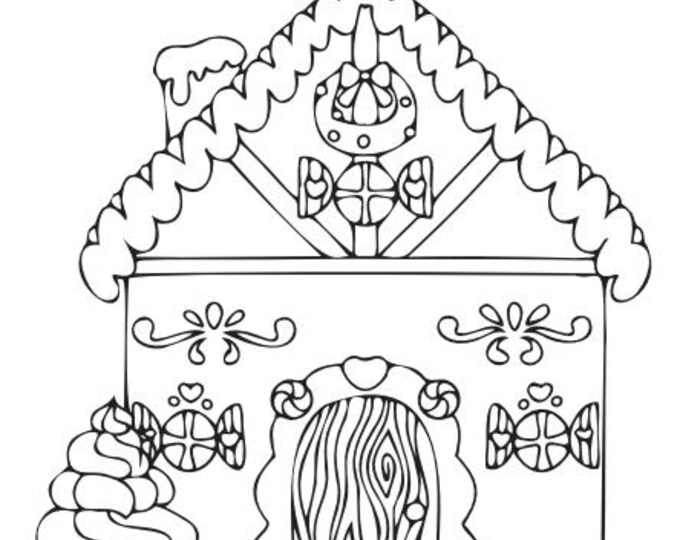 Gingerbread House Christmas Coloring Pages: Fun and Creative Holiday ...