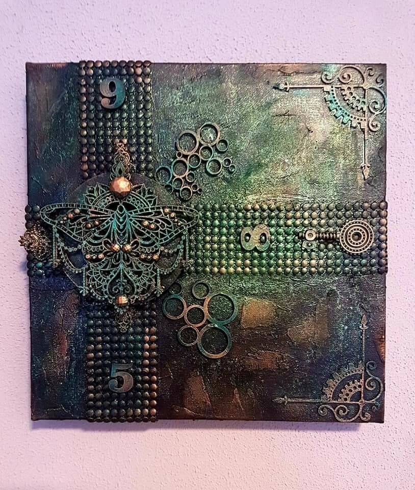 Envy Green Moth Canvas - Etsy