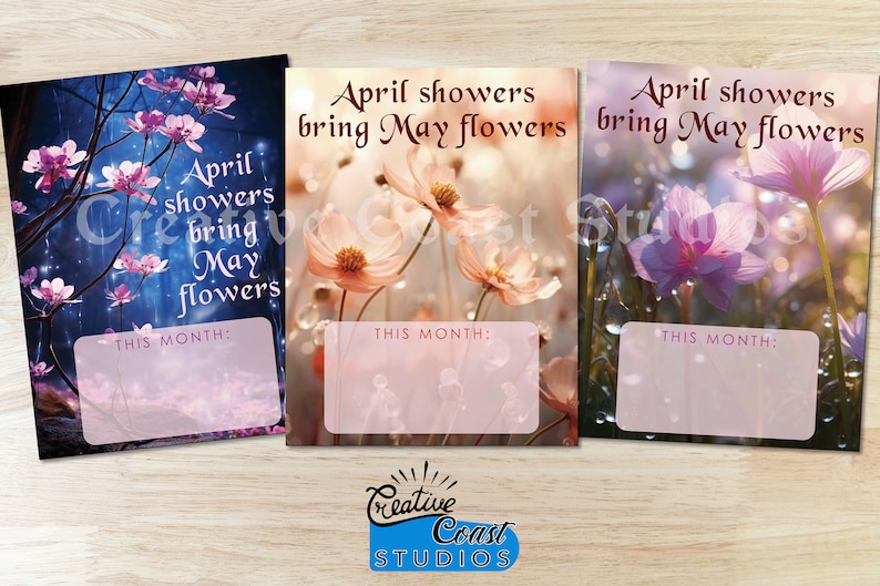 April Bullet Journal Cover Page for Journal Planner Downloadable ...