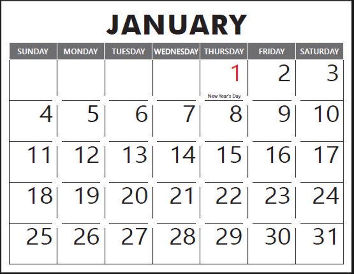 12 Month Calendar Downloadable 2026 Canada Calendar Planner Printable ...