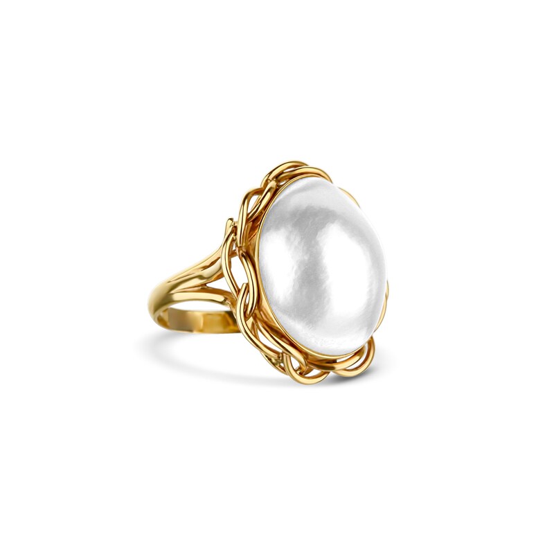 Mabe Pearl Ring - Etsy