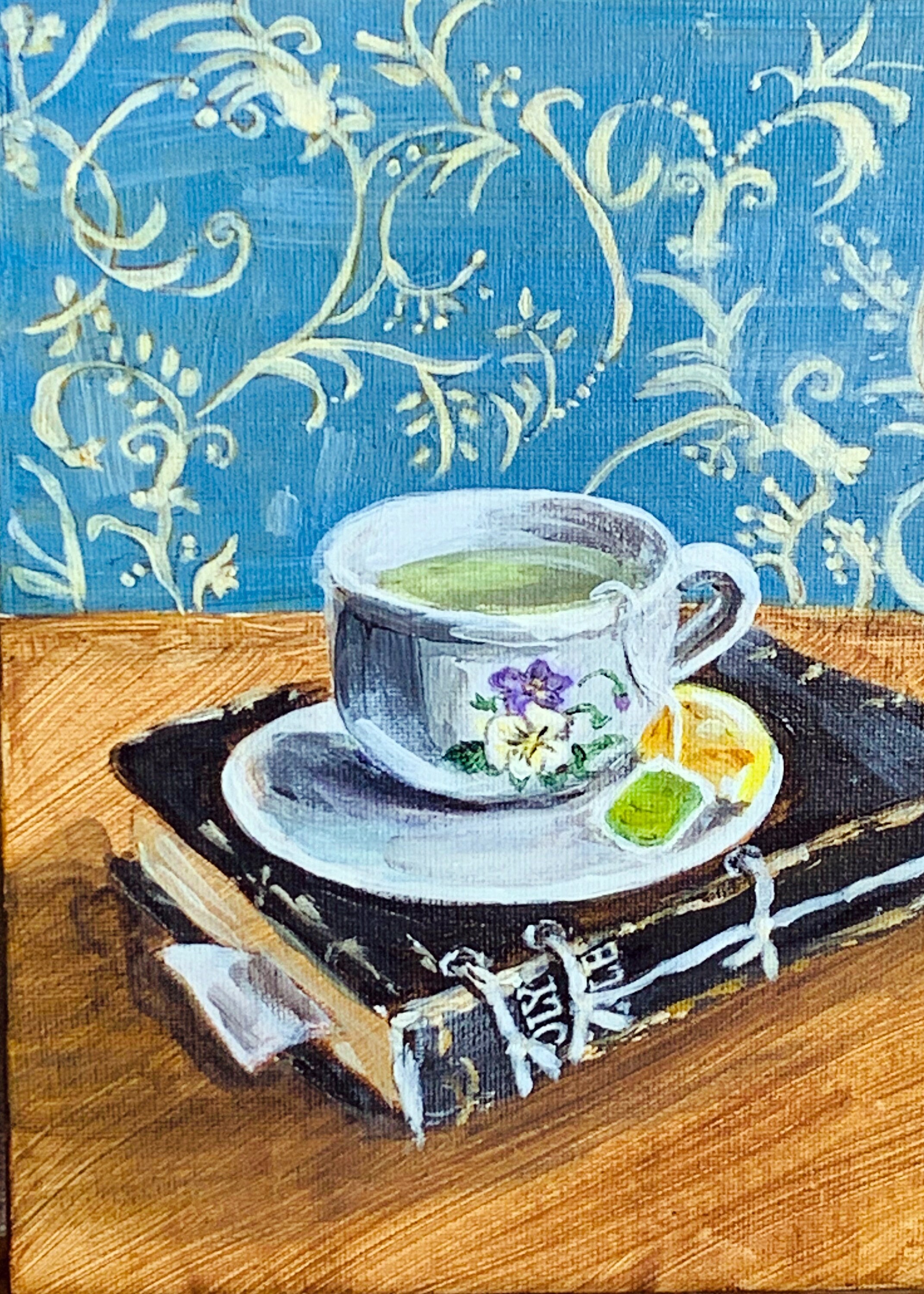 Coffee Cup Acrylic Painting