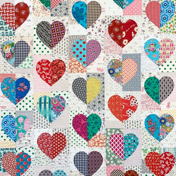 Heart Quilt Pattern - Etsy