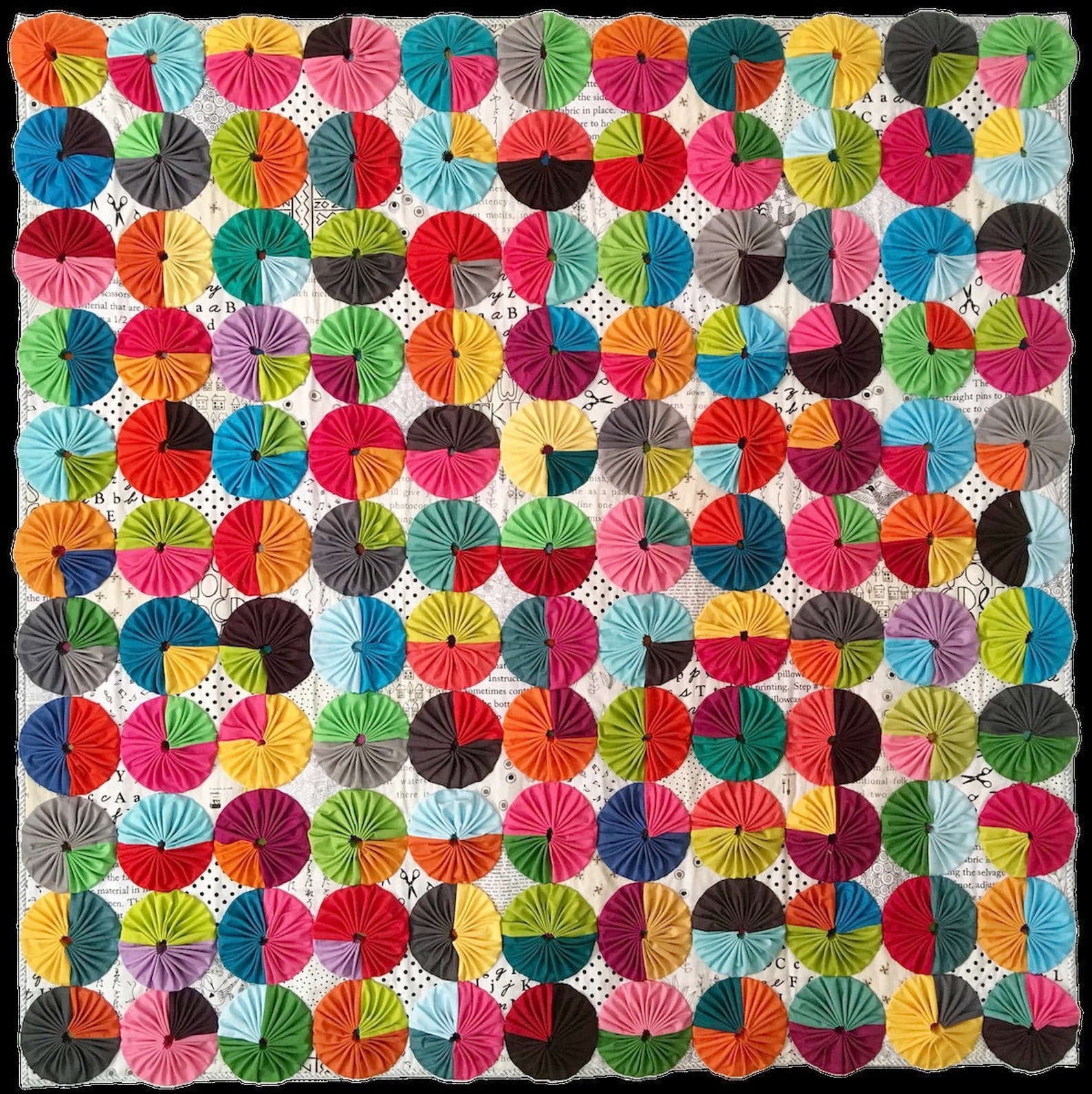 PDF - Yo-yos a La Mode Quilt Pattern - Downloadable PDF - Etsy