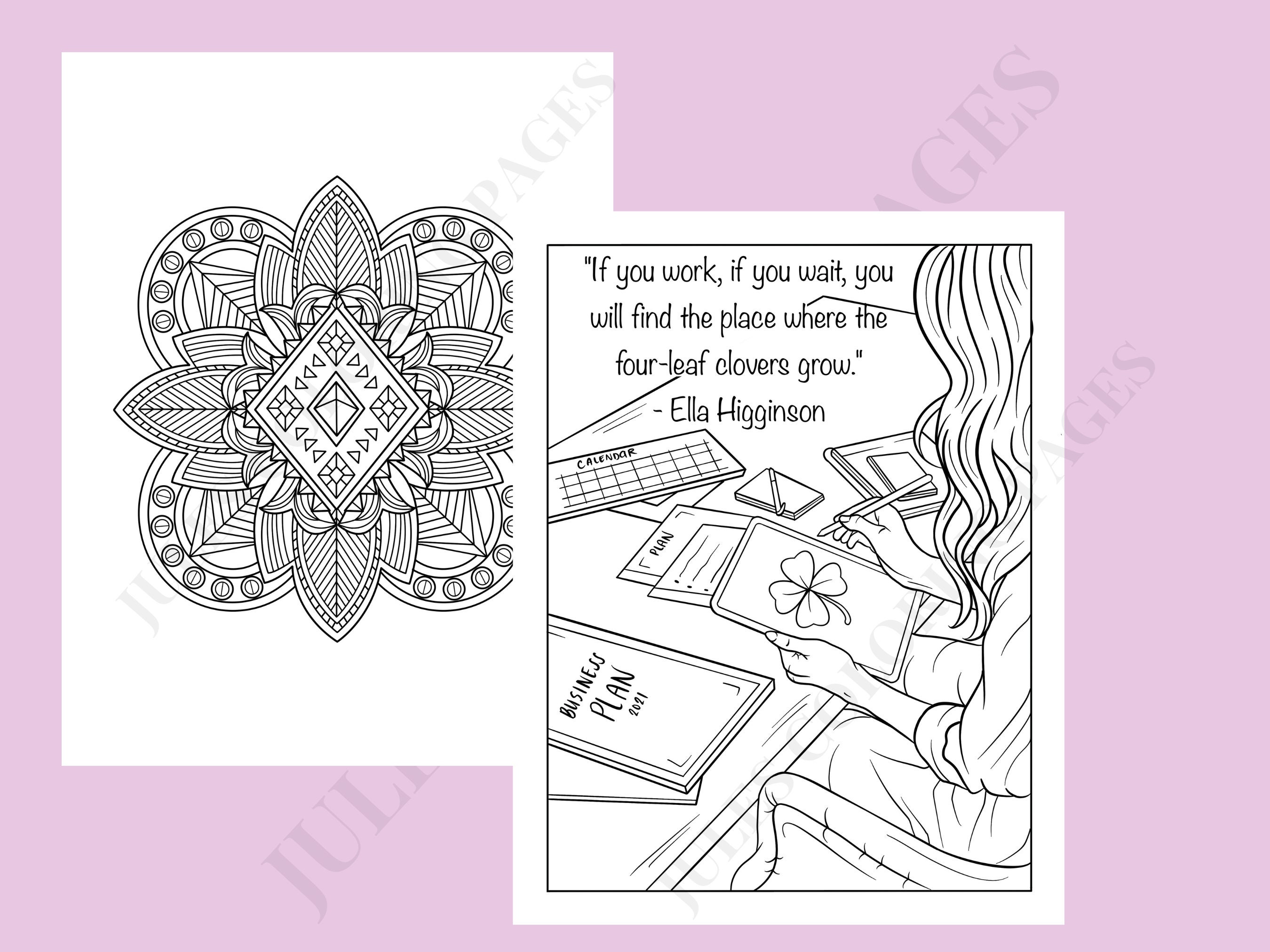 Adult Coloring Planner Spring Coloring Sheets March Coloring - Etsy