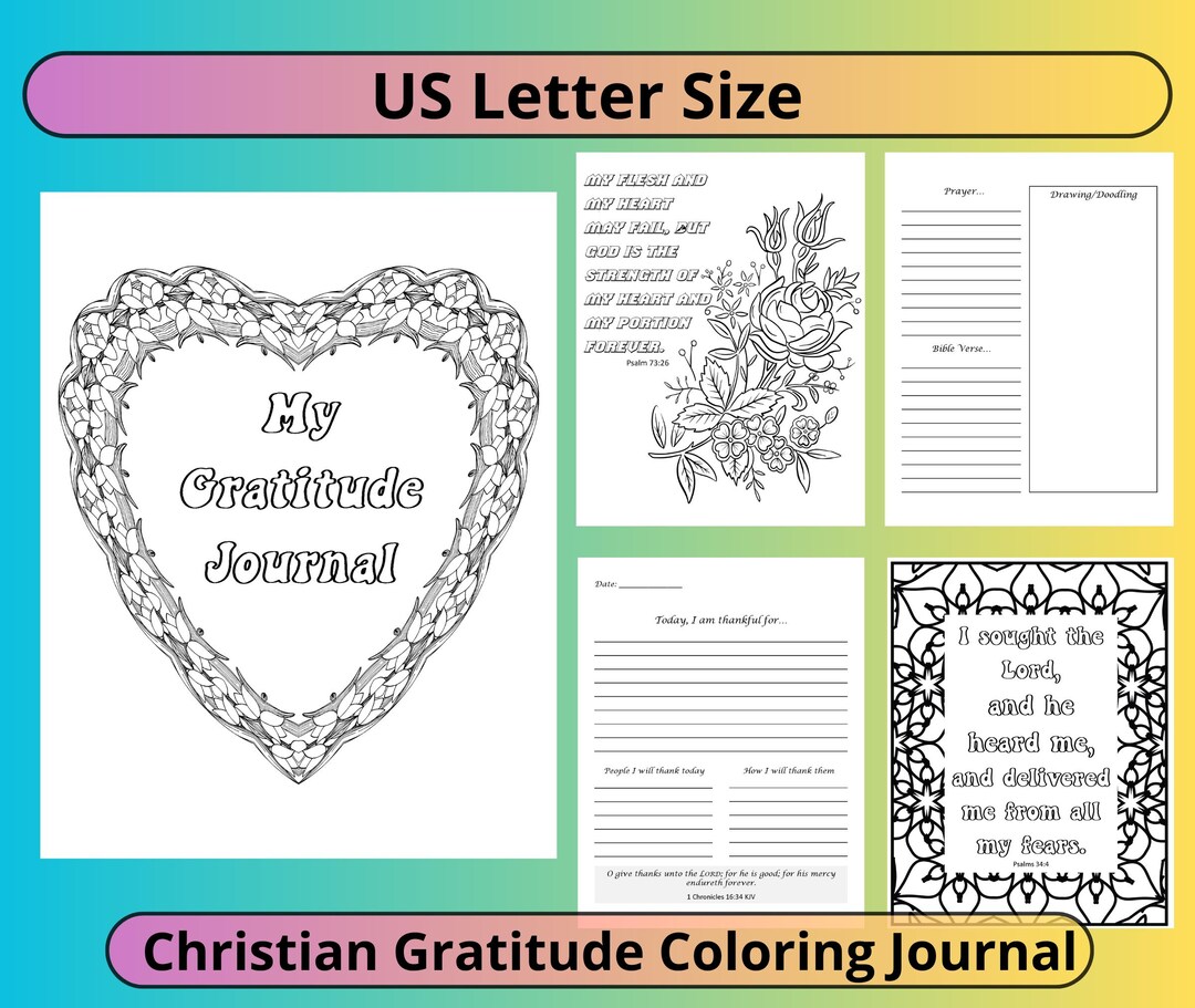 Christian Gratitude Journal, Bible Verses Prayer Journal, Daily ...