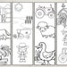 Farm Coloring Bookmarks: Tractor Barnyard Party Favors (PDF Download ...