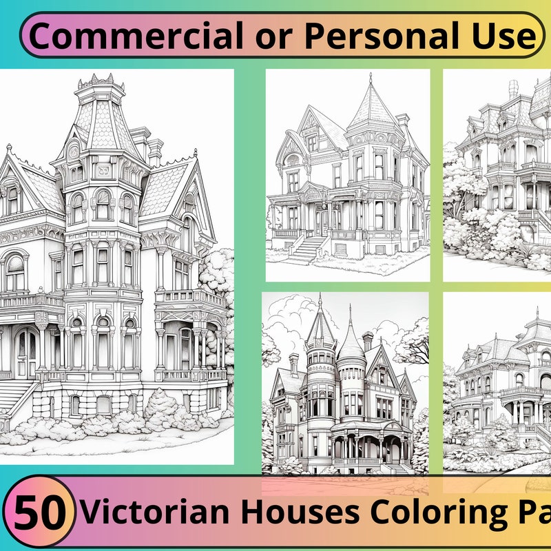 Victorian Coloring Pages - Etsy