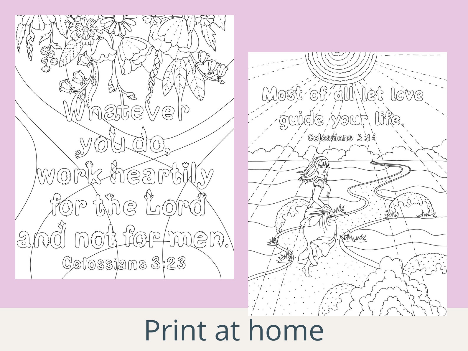 Bible Verse Coloring Pages: Inspirational Scripture Designs (PDF, PNG ...