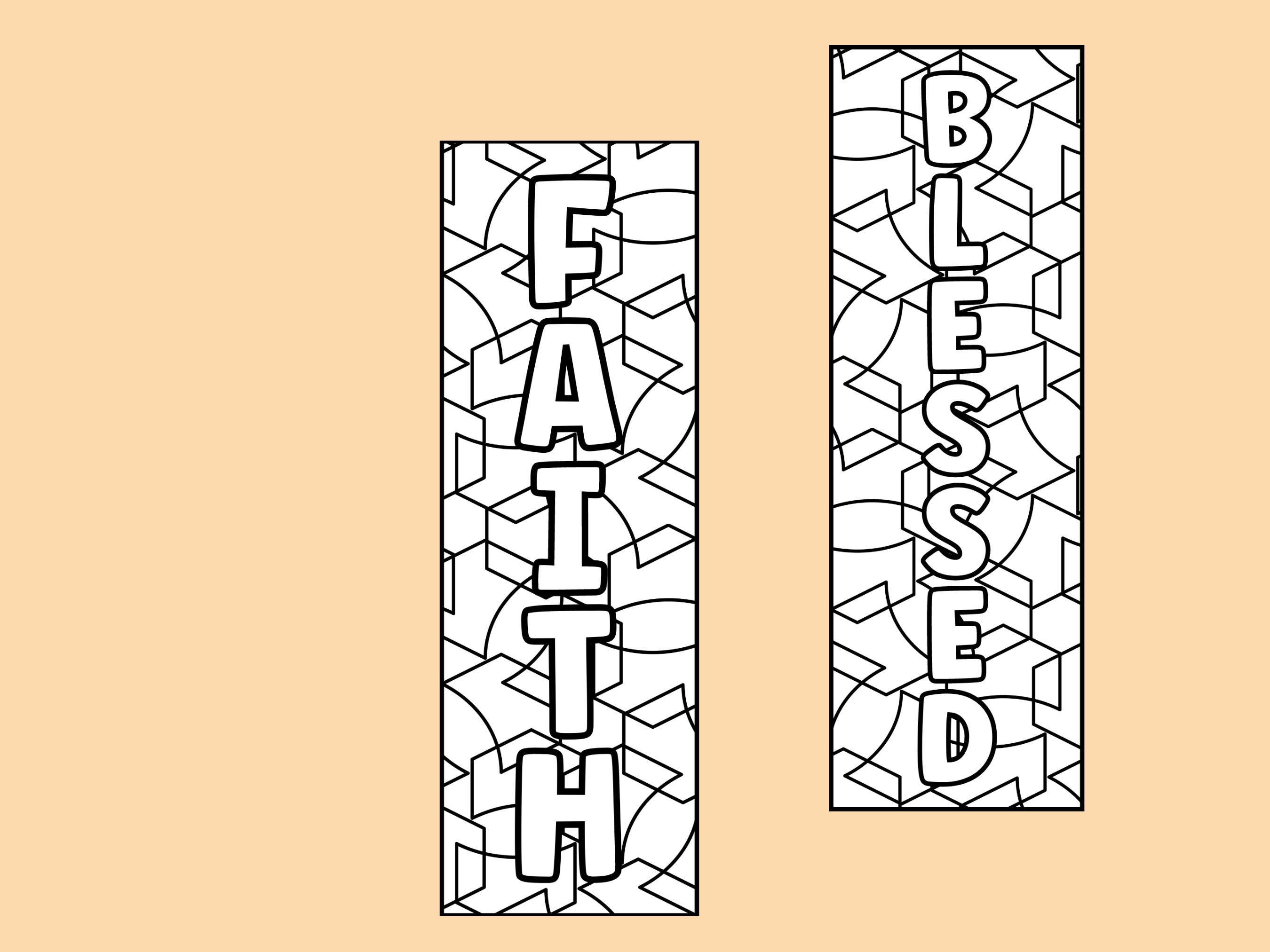 Coloring Bookmarks: Christian Sunday School Activity (PDF) - Etsy
