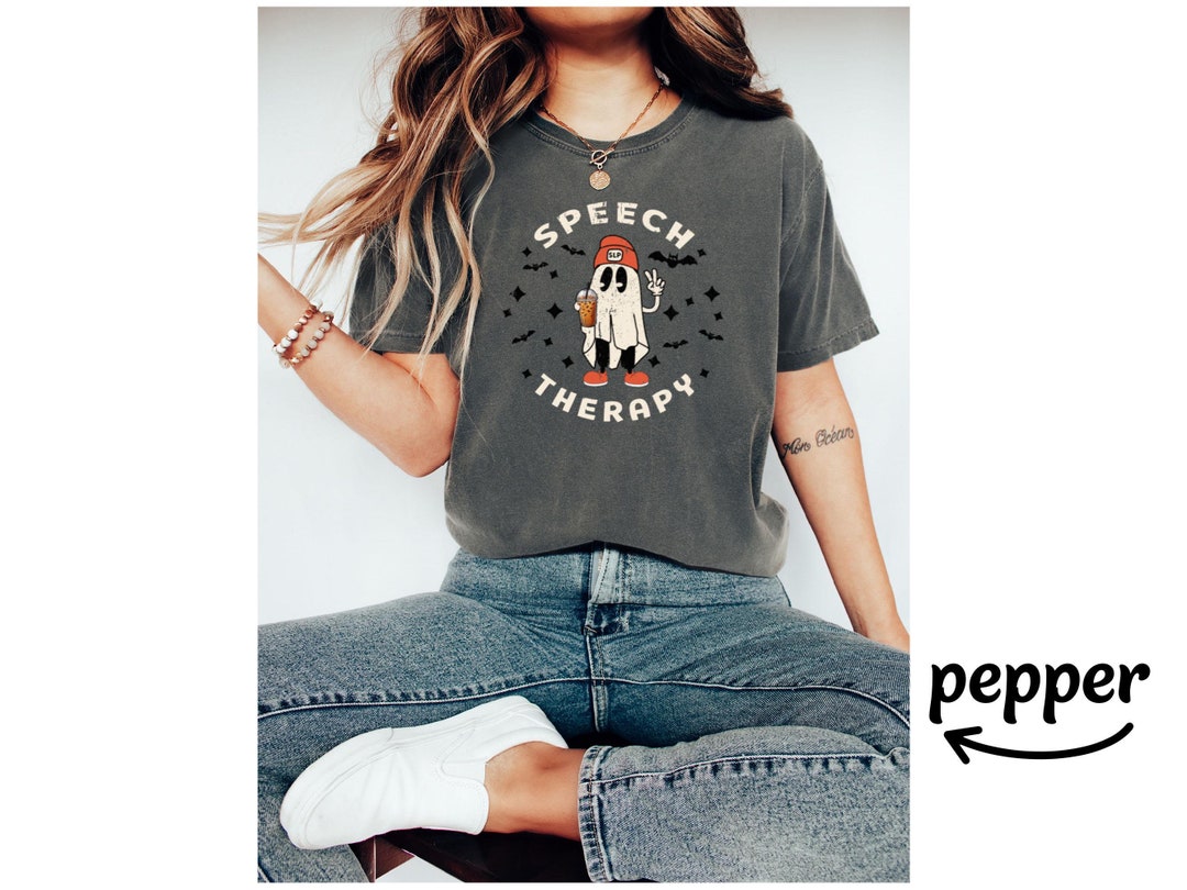 Halloween Speech Therapy Shirt Ghost SLP Shirt Gift for Speech ...