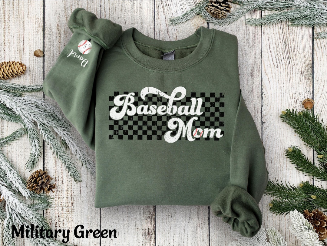 Custom Baseball Mom Sweatshirt, Personalized Baseball Mom Hoodie ...