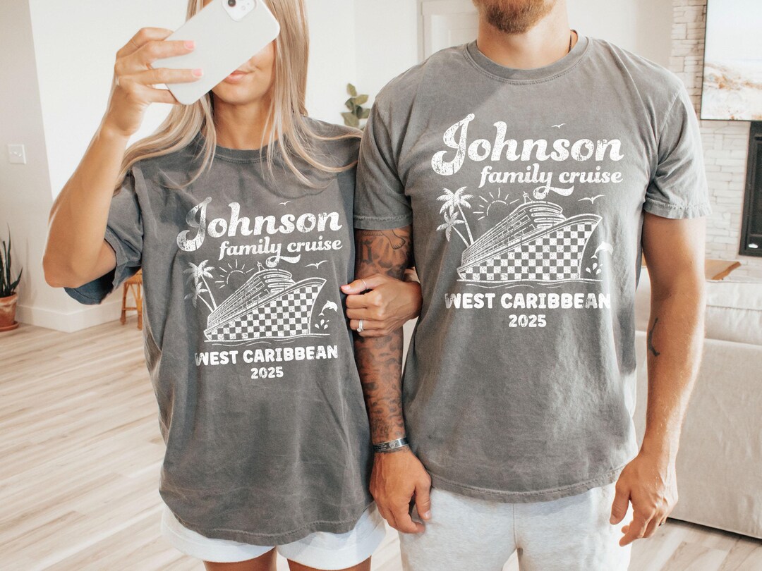 Family Cruise Shirts Matching Family Cruising Shirts Retro Checkered ...