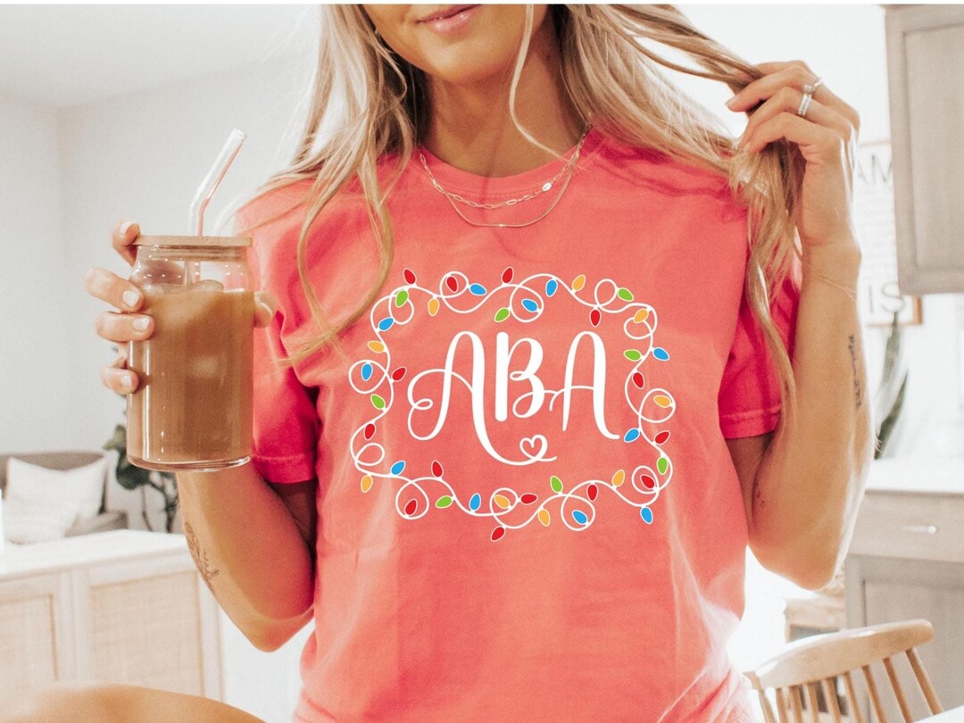 Christmas ABA Shirt, ABA Therapy Shirt, Gift for Aba Therapist Shirt ...