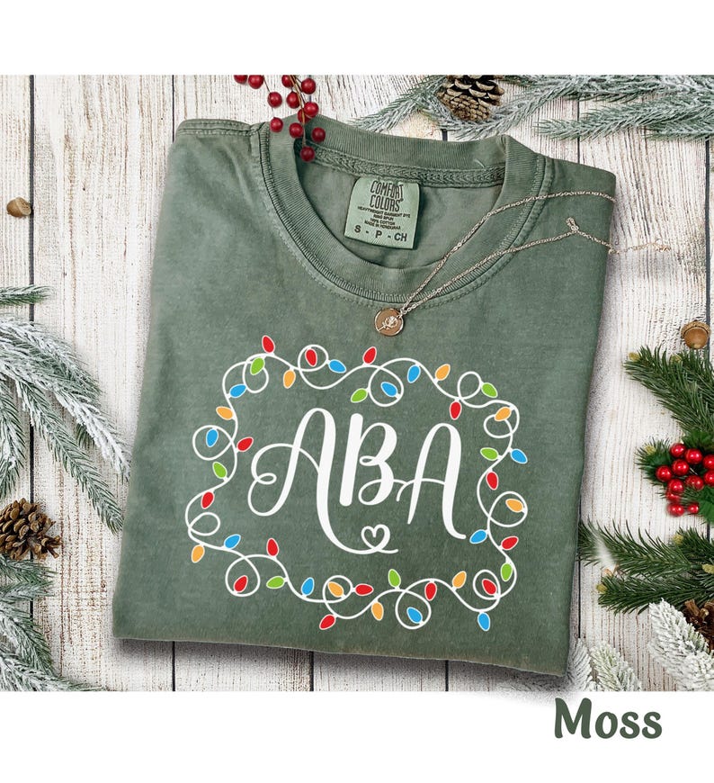 Christmas ABA Shirt, ABA Therapy Shirt, Gift for Aba Therapist Shirt ...