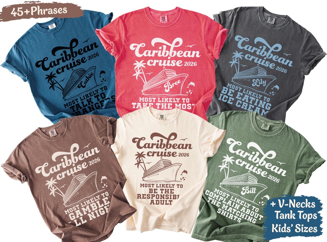 Custom Caribbean Cruise Shirts Matching Family Caribbean Cruising ...