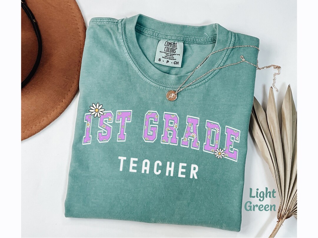First Grade Teacher Shirt, 1st Grade Teacher Shirt, Cute Flower Floral ...