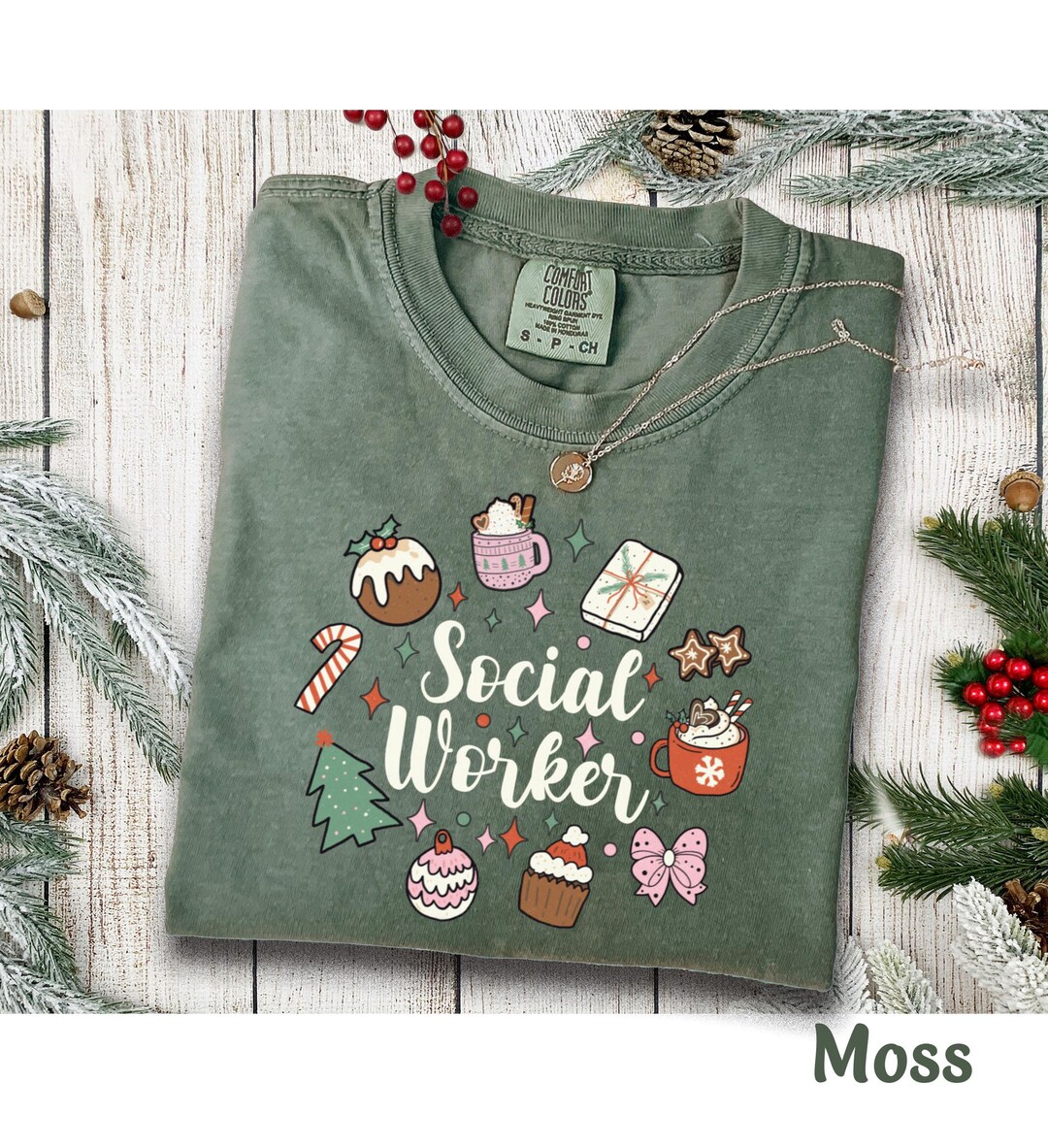 Christmas Social Worker Shirt Gift for School Social Worker Shirt for ...