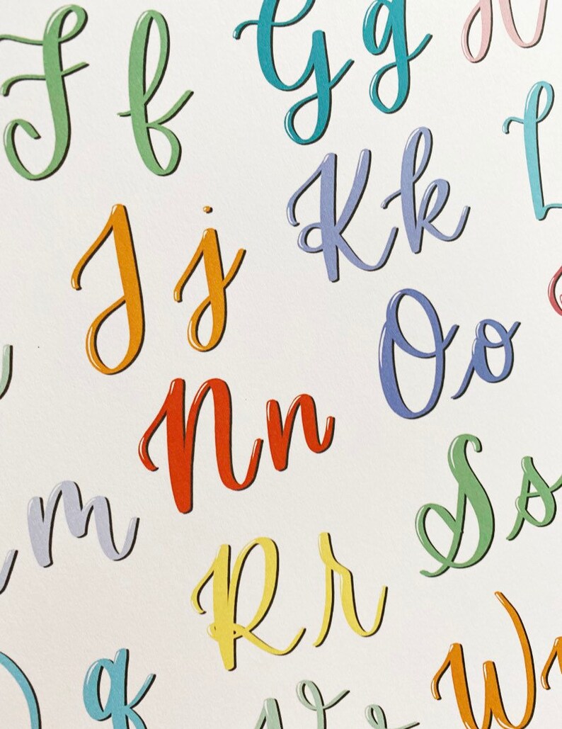 Limited Edition A3 Calligraphy Alphabet Print Signed & Numbered, Only ...