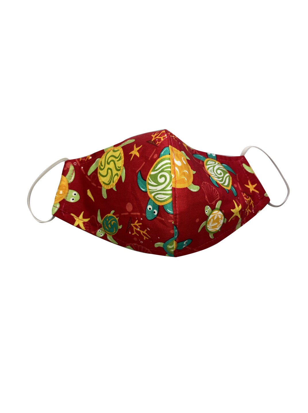 Face Masks 3 Layer Filter Hawaiian Aloha Print Red Turtle Honu - Etsy
