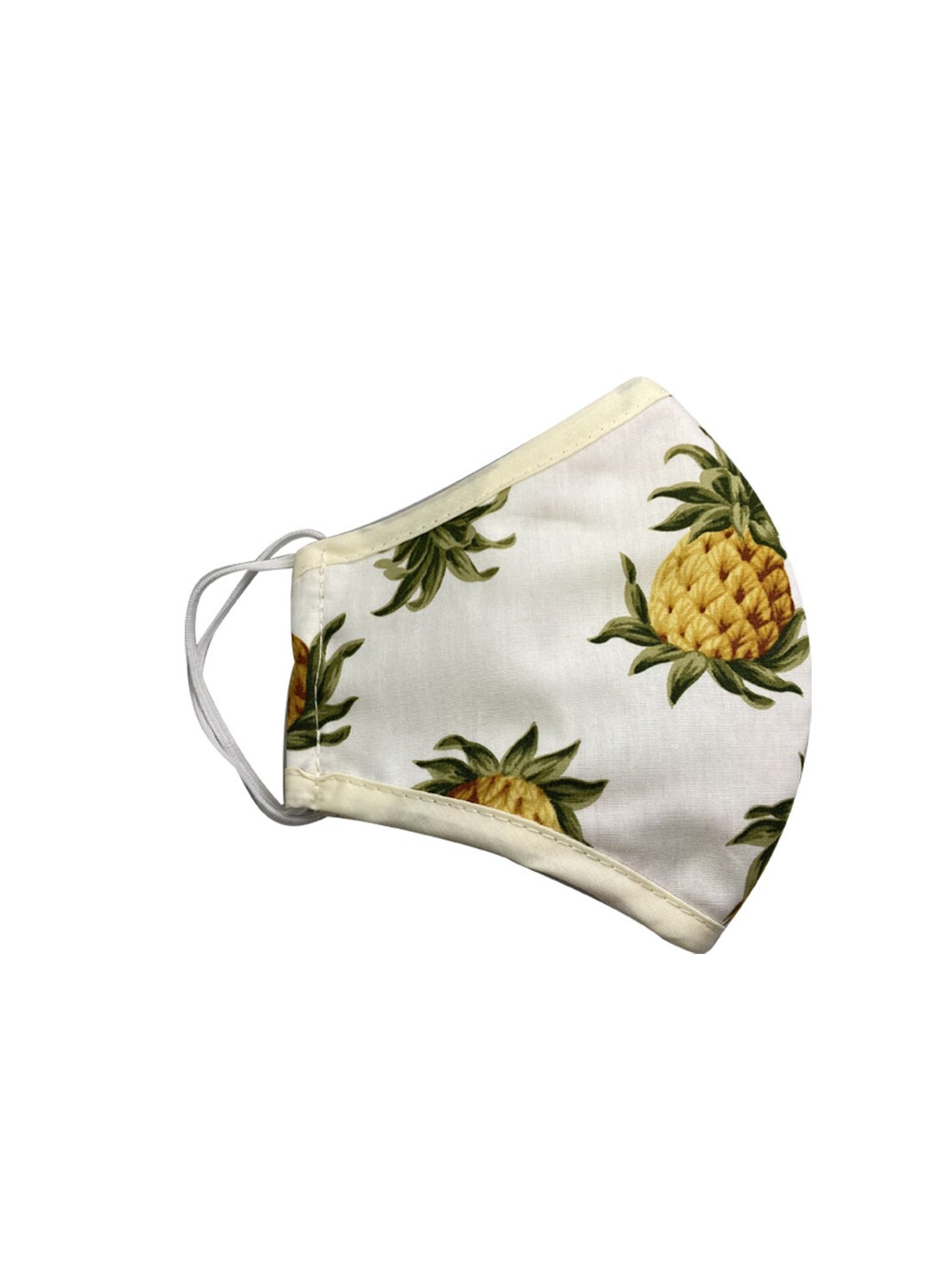 Face Masks 3 Layer Filter Cotton Hawaiian Aloha Print White - Etsy