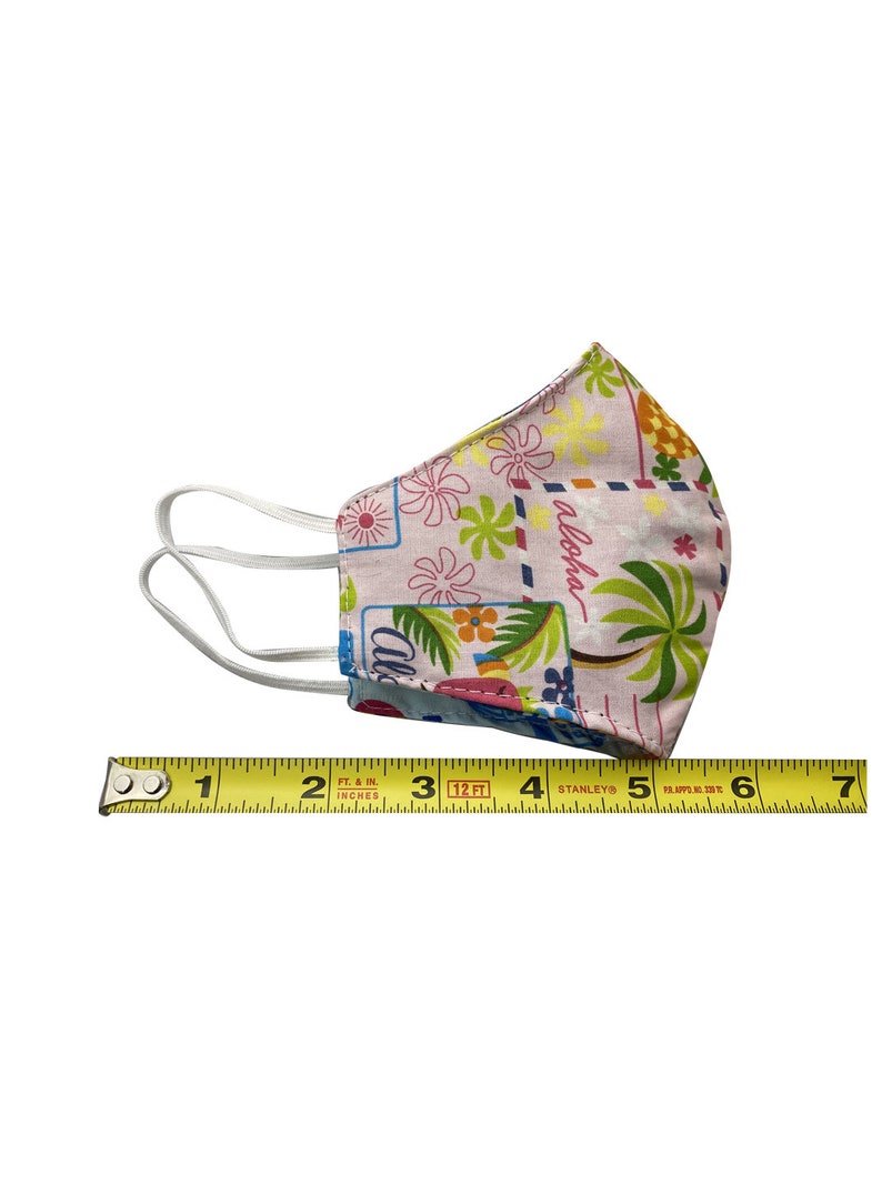 Kids Aloha Print Hawaiian Print Face Mask Face Cover 3 Layer Filter ...