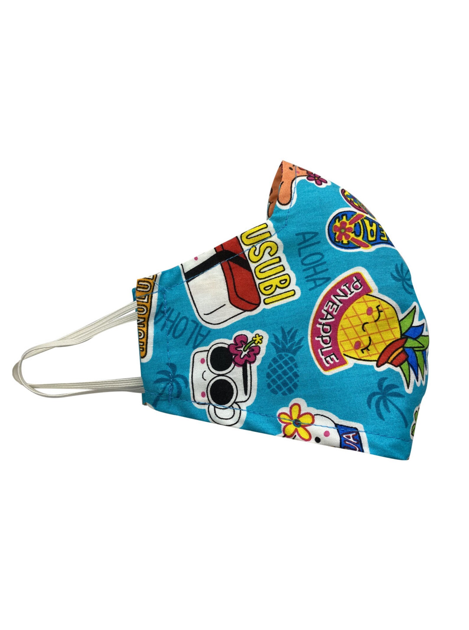 Face Masks 3 Layer Filter Hawaiian Aloha Print Local Snack | Etsy