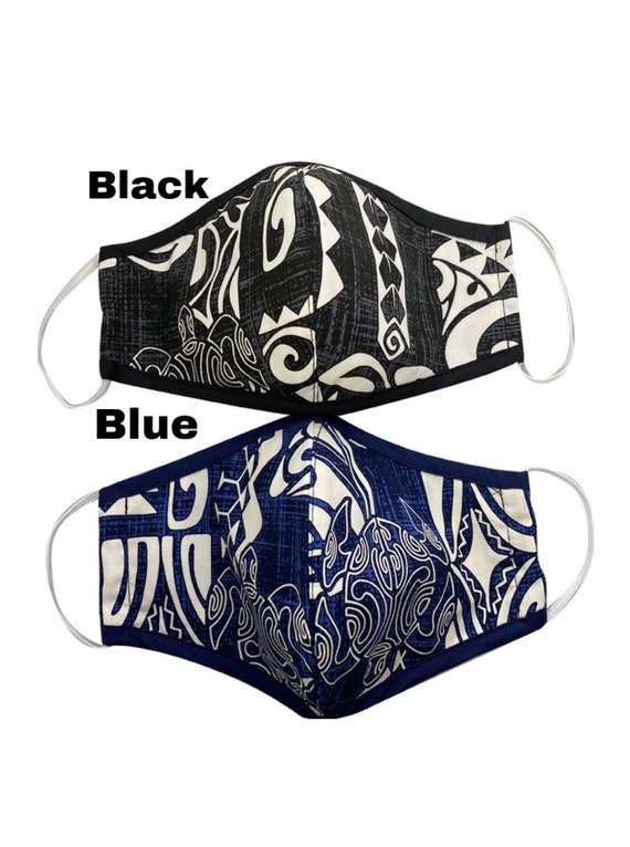 Face Masks 3 Layer Filter Hawaiian Aloha Print Polynesian - Etsy