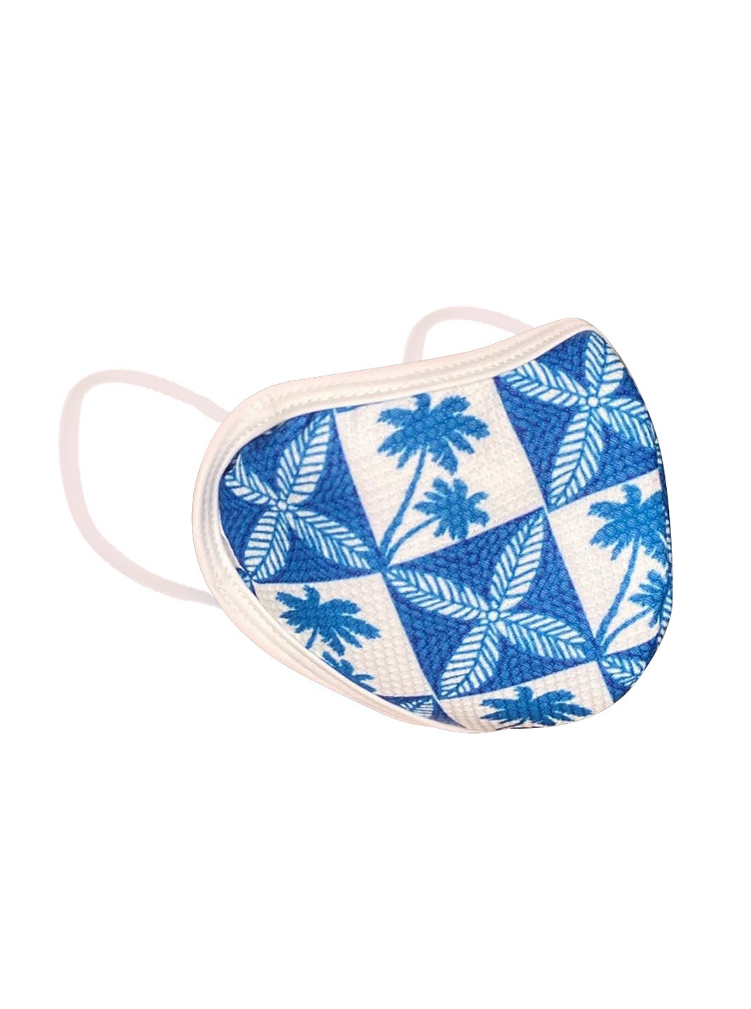 Face Masks Hawaiian Aloha Print Blue White Palm Tree Quilt - Etsy