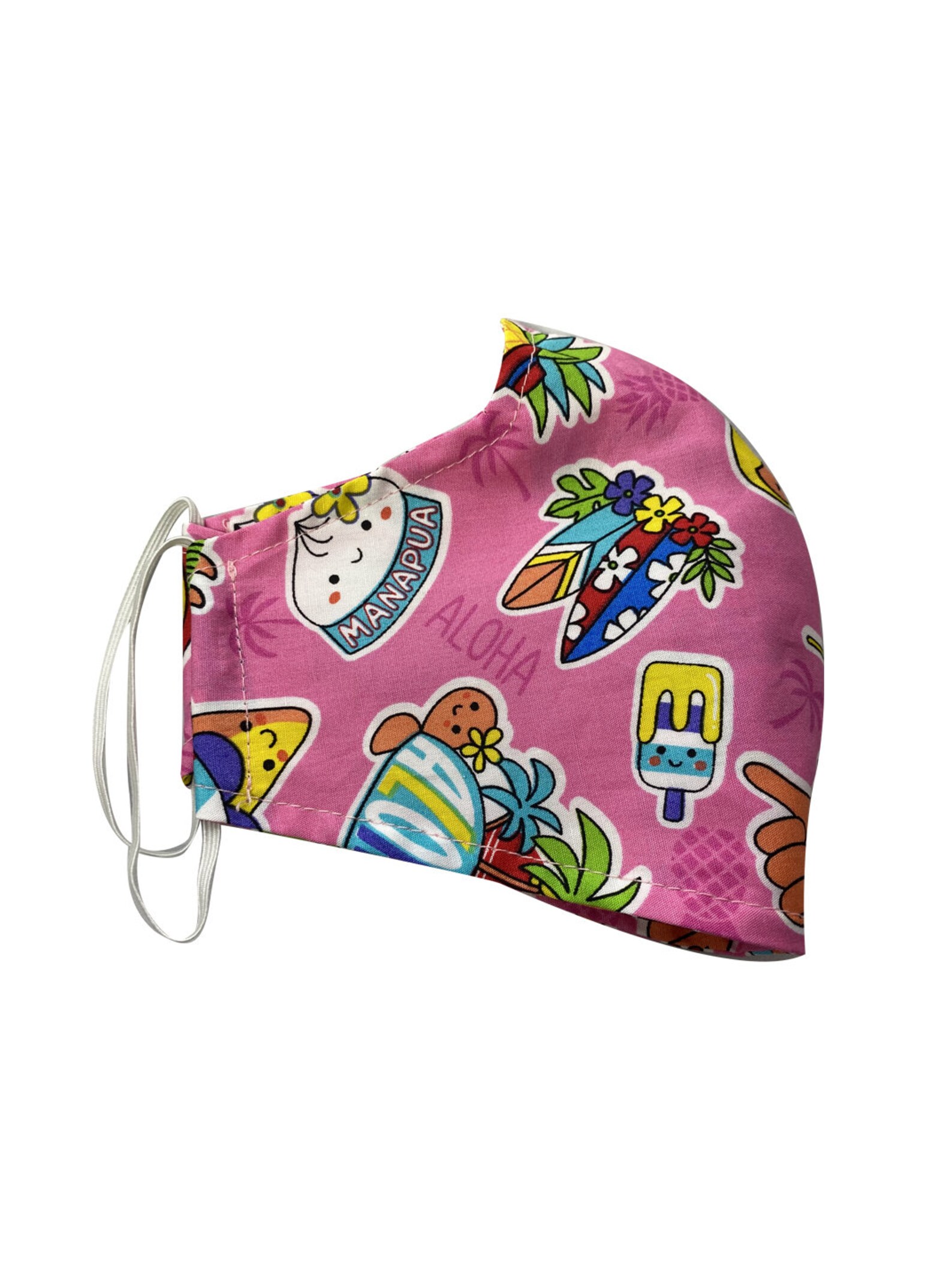 Face Masks 3 Layer Filter Hawaiian Aloha Print Local Snack | Etsy