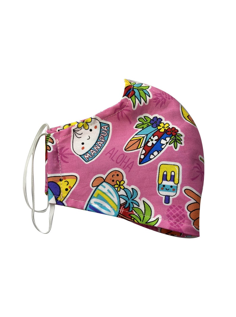 Face Masks 3 Layer Filter Hawaiian Aloha Print Local Snack - Etsy