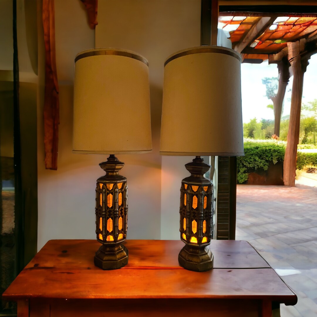 Massive Vintage Underwriters Laboratories Inc. MCM Table Lamps - Etsy