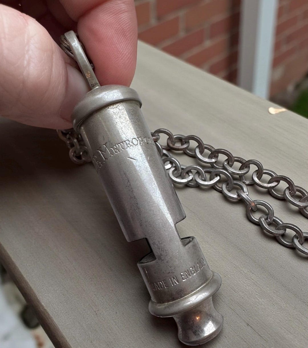 Vintage Metropolitan Police Whistle: Original Names Etched Name and ...