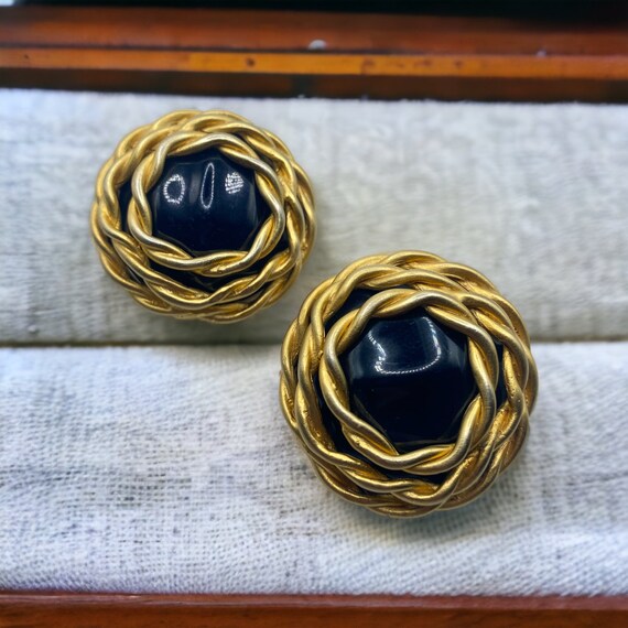 Vintage Chunky 90s Designer Runway Rope Twist Domed M… - Gem