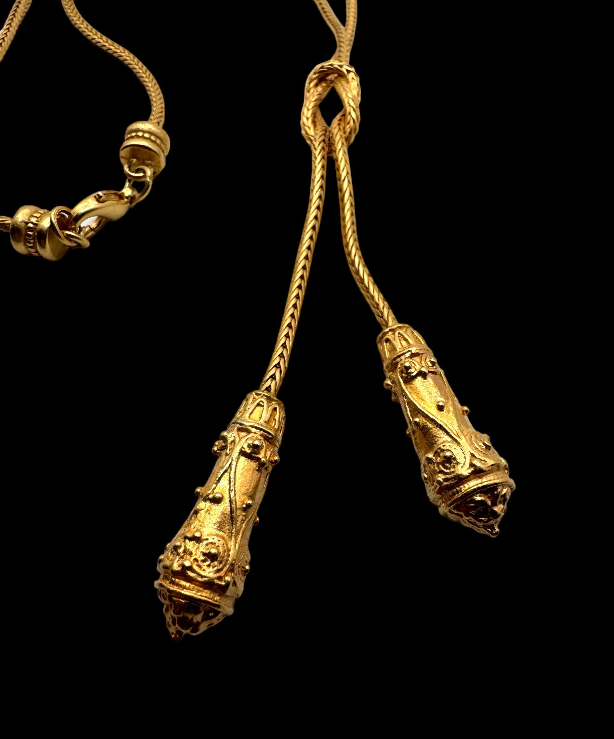 Museum Modern Art 24K Plated Egyptian Lariat Necklace MMA 18 - Etsy