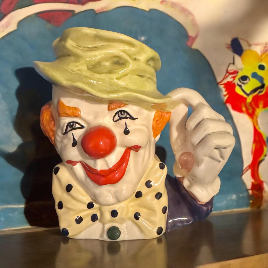 Royal Doulton Large Character Jug - the Clown - Etsy