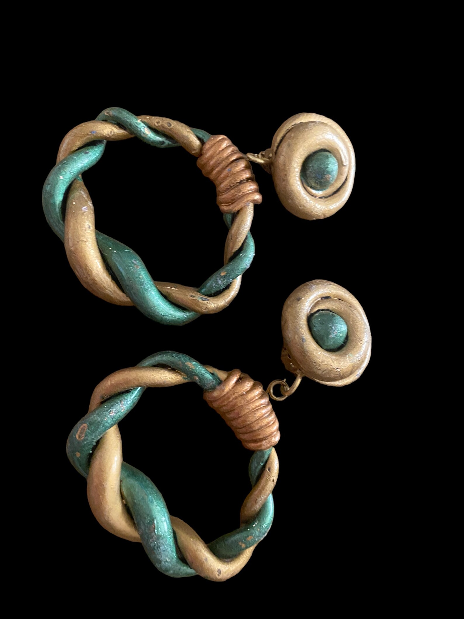 Massive Artisan 80s Vintage Huge Drop Clip on Earrings 3 7/8” (C) - Etsy