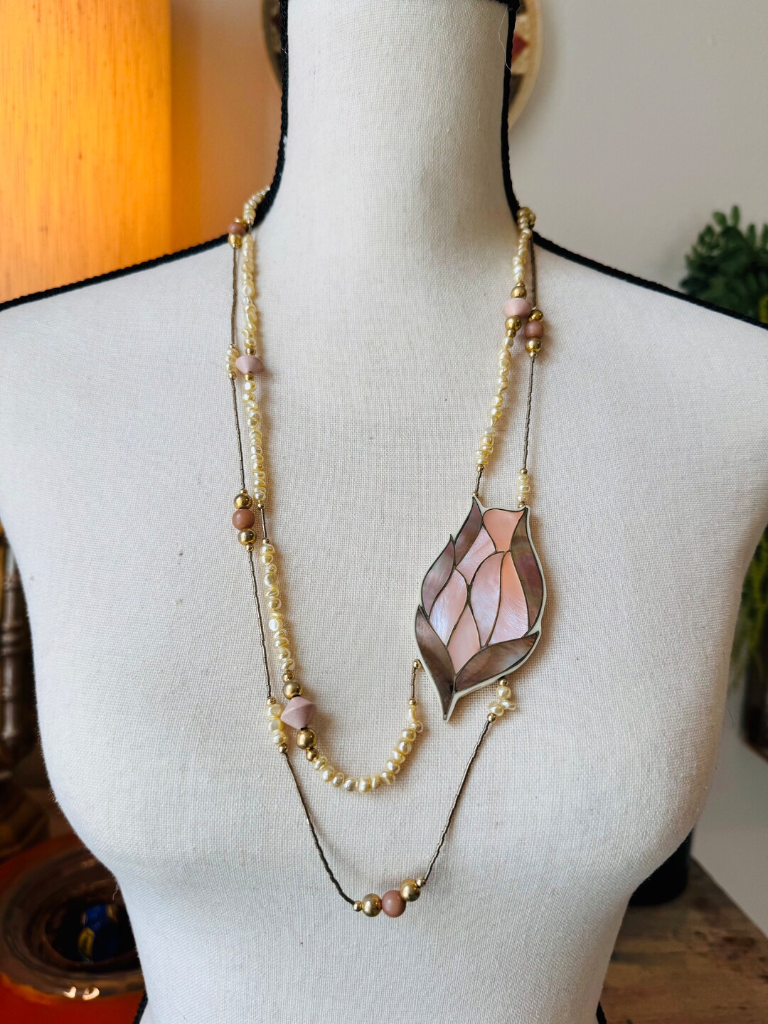 Vintage Karla Jordan Beaded Double Strand Necklace 26” (P) - Etsy