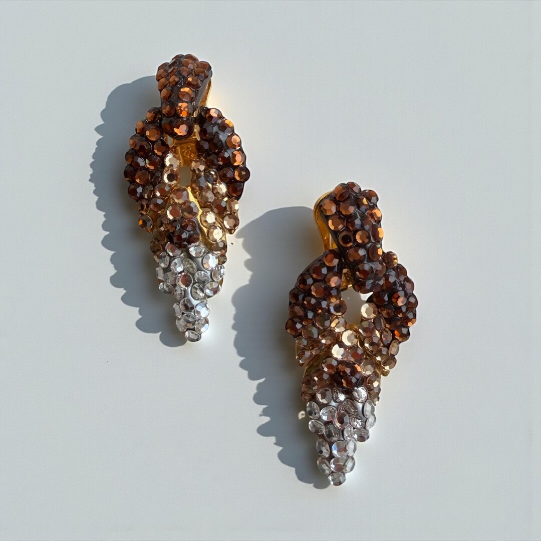 Vintage Richard Kerr Inspired Leopard Shades of Brown and Clear ...