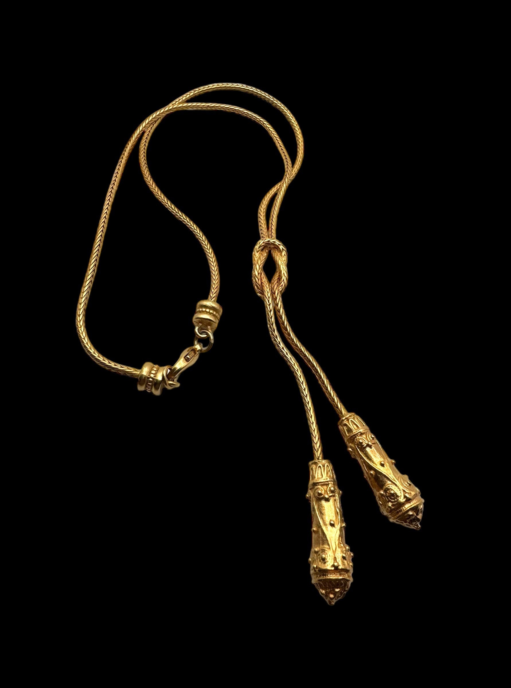 Museum Modern Art 24K Plated Egyptian Lariat Necklace MMA 18 - Etsy