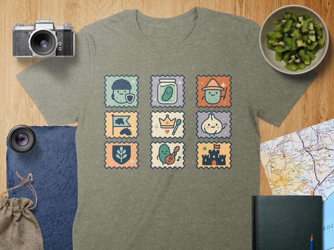 Funny Pickle Postage Stamps Apparel: Cartoon Foodie Gift - Etsy